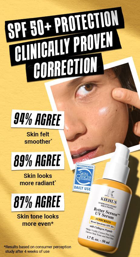 Up Your Sunscreen Game - SPF 50+ with Collagen Peptide - Kiehl's